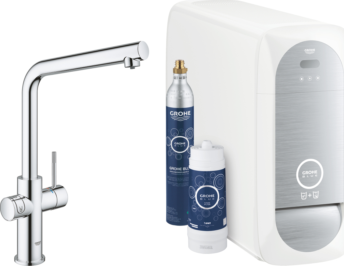 Grohe Blue Home L-Spout Starter kit 31454000 Μπαταρία Κουζίνας Πάγκου ...