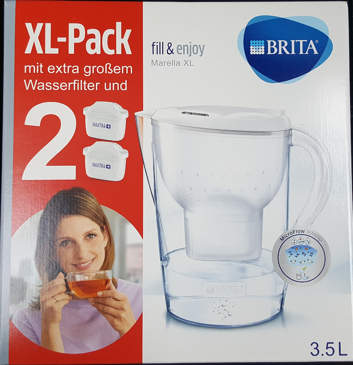 Brita Marella XL Λευκό Με 2 Maxtra+ 3500ml | Skroutz.gr