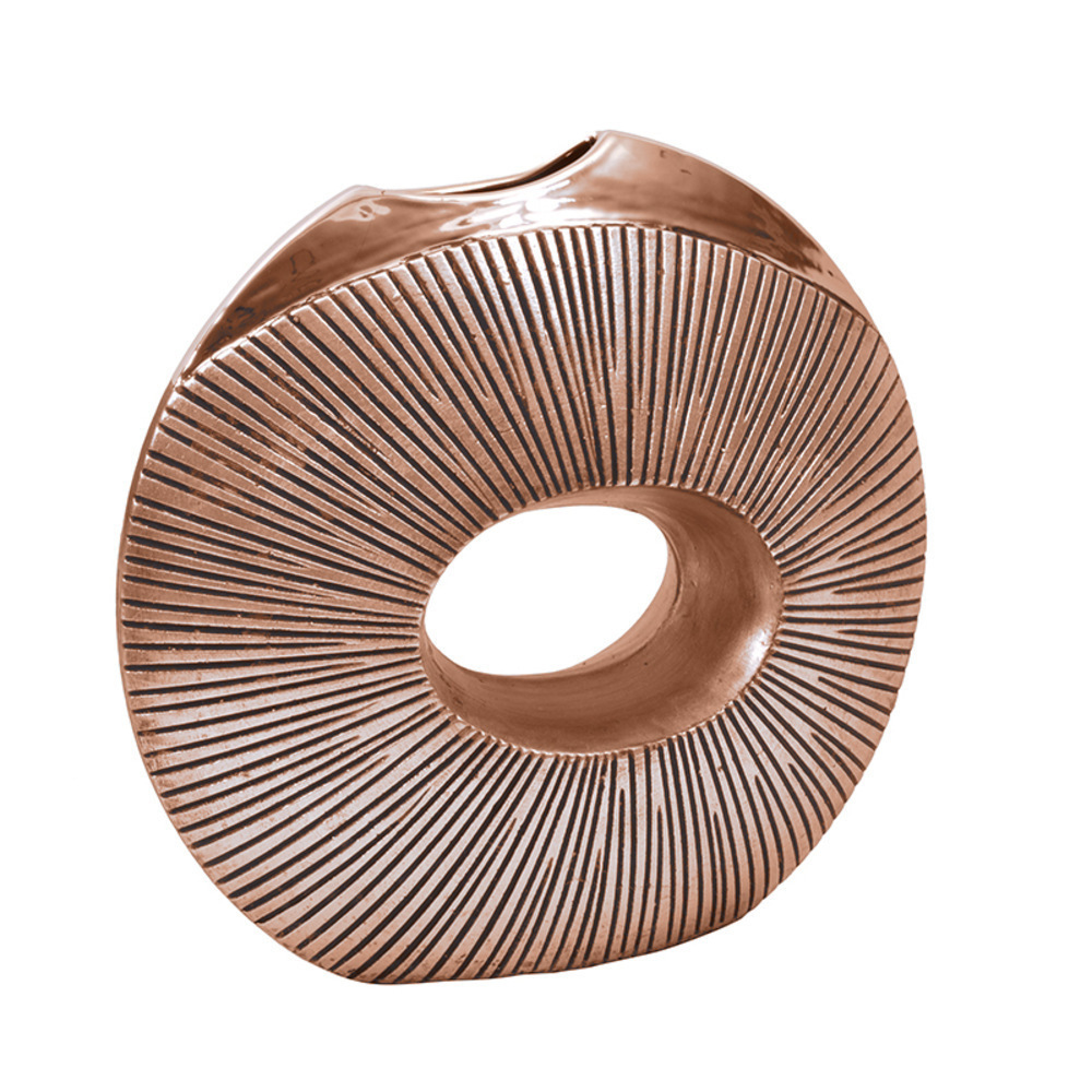 Fylliana Διακοσμητικό Βάζο Κεραμικό Χρυσό 023-18-073 26x8x24cm | Skroutz.gr