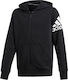 Adidas Αθλητική Παιδική Ζακέτα Φούτερ με Κουκούλα Μαύρη Adidas Must ...