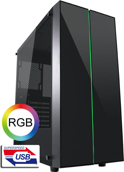 LC-Power Gaming 994B Vitreous Midi Tower Κουτί Υπολογιστή με Πλαϊνό ...