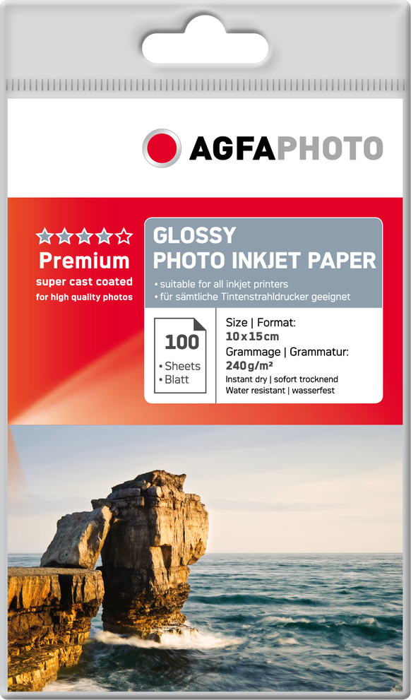 AgfaPhoto Premium Glossy Photo Paper A6 240gr 100 Φύλλα AP240100A6 ...
