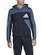 Adidas Sport ID Ανδρική Φούτερ Ζακέτα με Κουκούλα και Τσέπες Navy Μπλε ...