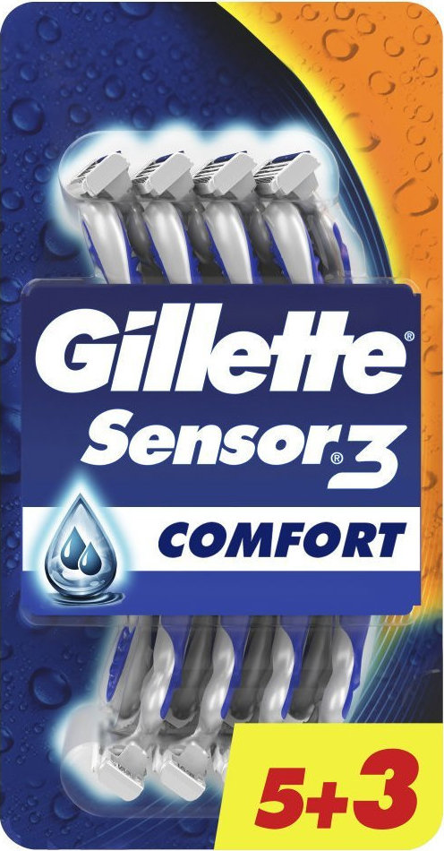 Gillette Sensor 3 Comfort 5 & 3 Δώρο 8τμχ | Skroutz.gr
