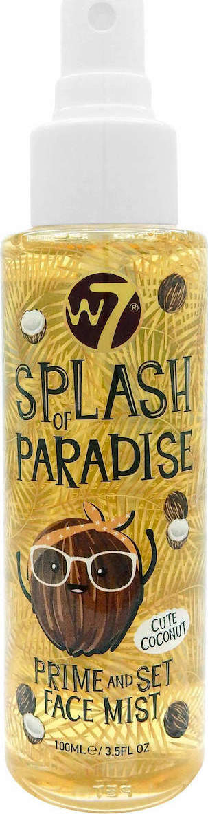 W7 Cosmetics Splash Of Paradise Prime And Set Face Mist Cute Coconut ...