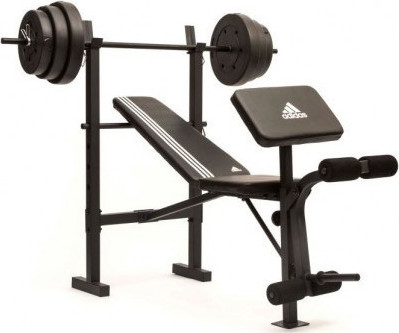 Adidas Training Bench With Barbell 45 Kg ADBE-10349 | Skroutz.gr
