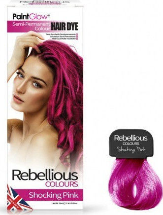Paintglow Rebellious Semi Permanent Hair Dye Shocking Pink 70ml ...