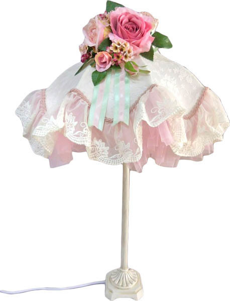 JK Home Decoration Πορτατίφ με Ροζ Καπέλο και Μπεζ Βάση 54736 | Skroutz.gr