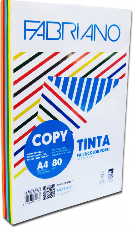 Fabriano Copy Tinta Multicolor Χαρτί Εκτύπωσης A4 80gr/m² 250 φύλλα ...