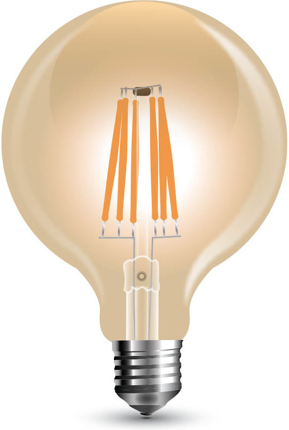 Stimeno Bec LED 6W pentru Soclu E27 și Formă G95 Alb cald 720lm ...