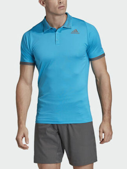Adidas FreeLift Primeblue Ανδρική Μπλούζα Polo Κοντομάνικη Sharp Blue ...