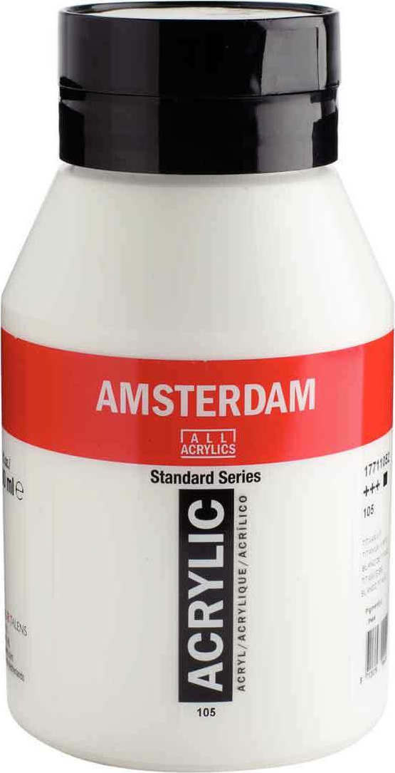 Royal Talens Amsterdam All Acrylics Standard 1000ml Titanium White 105 ...