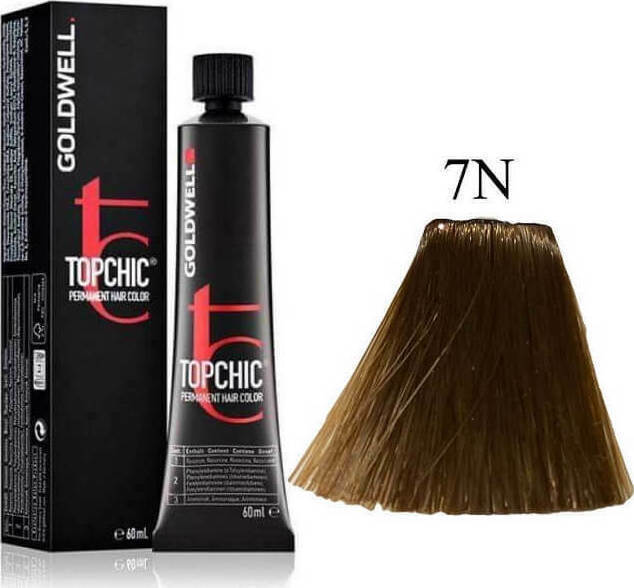 Goldwell Topchic Permanent Hair Color Βαφή Μαλλιών 7N Ξανθό Μεσαίο ...
