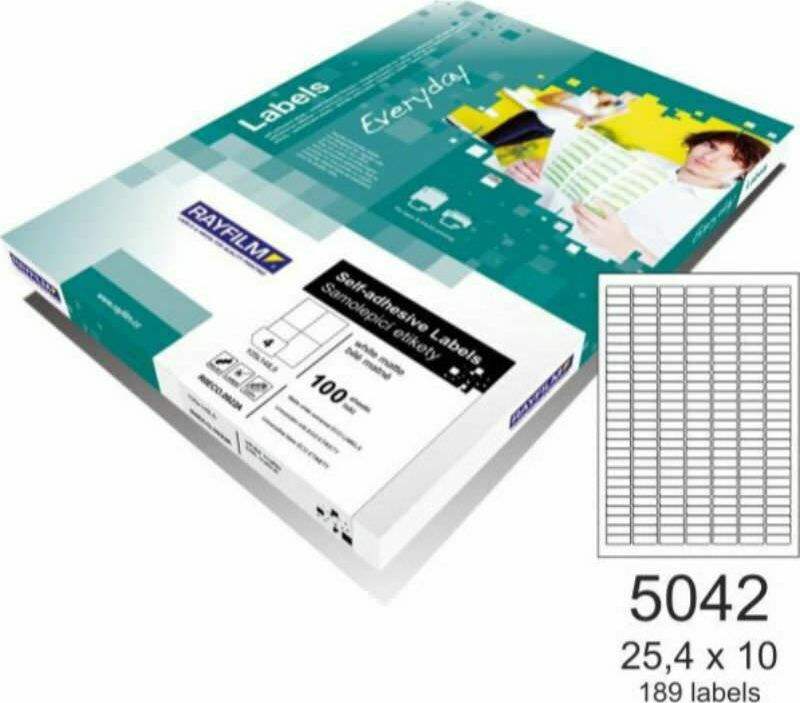 Rayfilm 18900 Αυτοκόλλητες Ετικέτες Α4 Ορθογώνιες Everyday R0ECO.5042A ...