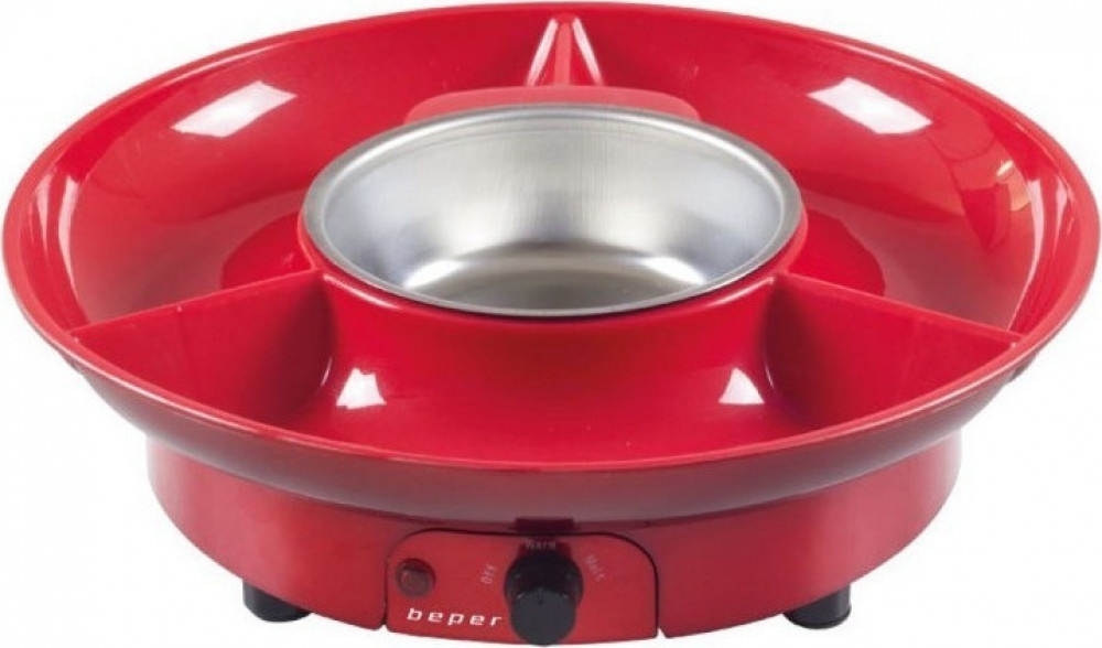 Beper Σκεύος για Φοντύ Ηλεκτρικό από Ανοξείδωτο Ατσάλι 2 Ατόμων Κόκκινο ...