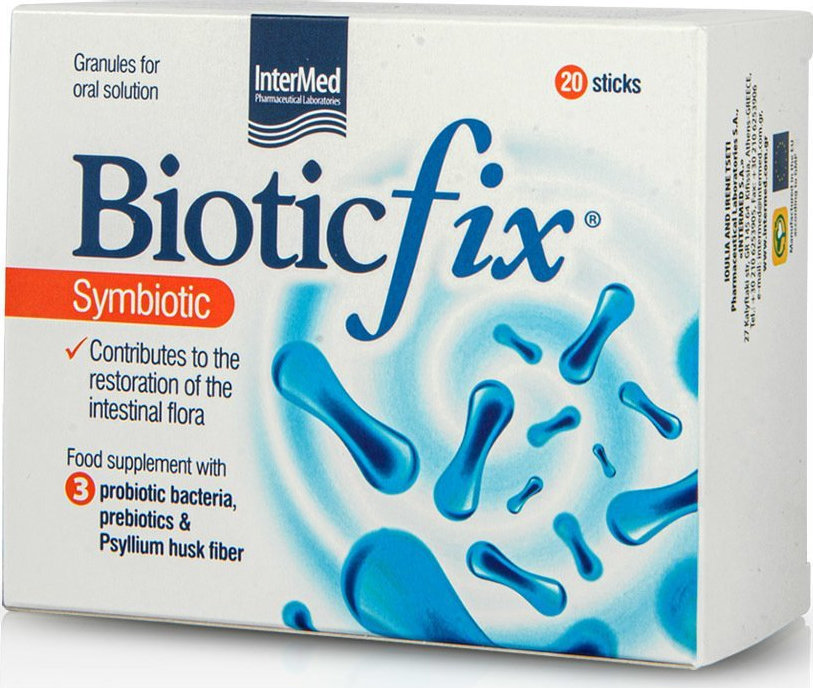 InterMed Bioticfix Symbiotic με Προβιοτικά και Πρεβιοτικά 20 φακελίσκοι | Skroutz.gr