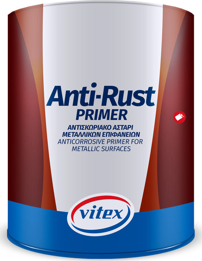 Vitex Anti-Rust Primer Ταχυστέγνωτο Αστάρι Αντισκωριακής Προστασίας Καφέ Κατάλληλο για Μέταλλο ...
