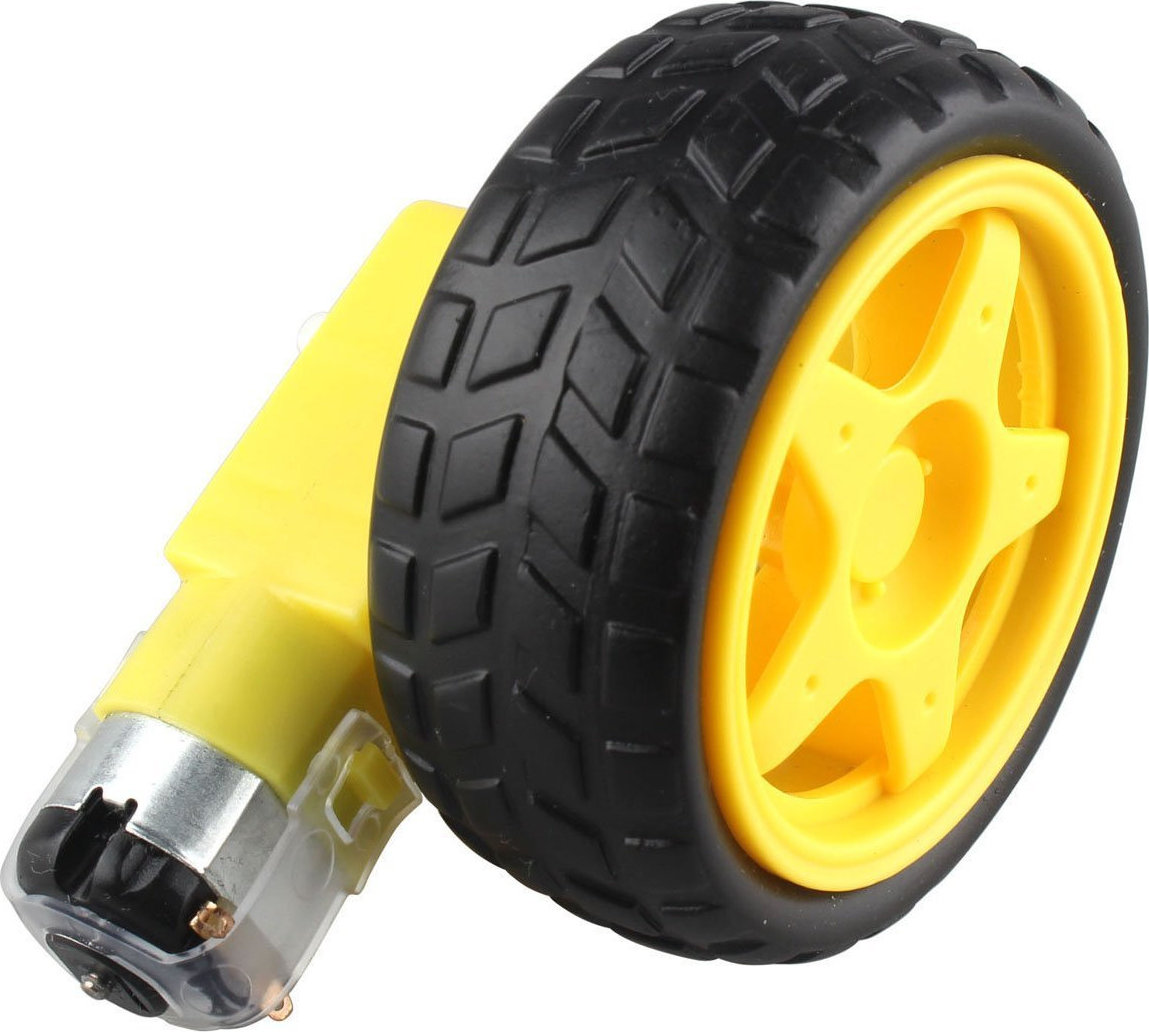 Car Robot Plastic Tire Wheel + DC Gear Motor για Arduino HR0243 ...