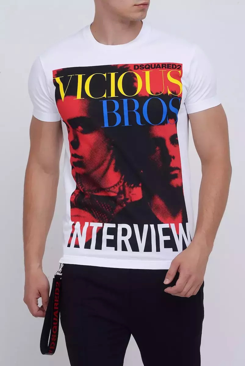 Dsquared2 Ανδρικό T-shirt Με Στάμπα Λευκό S74GD0475S20694-100 | Skroutz.gr