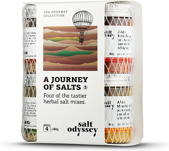 Salt Odyssey Αλάτι Θαλασσινό Ένα Ταξίδι Αλατιών με 4 Διαφορετικά Αλάτια ...