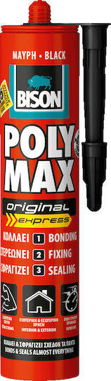 Bison Poly Max Original Express Σφραγιστική Σιλικόνη Ξύλου Μαύρη 280ml 22630 | Skroutz.gr