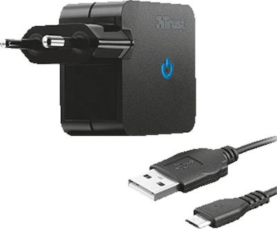 Trust micro USB Cable & USB Wall Adapter Μαύρο (19421) | Skroutz.gr