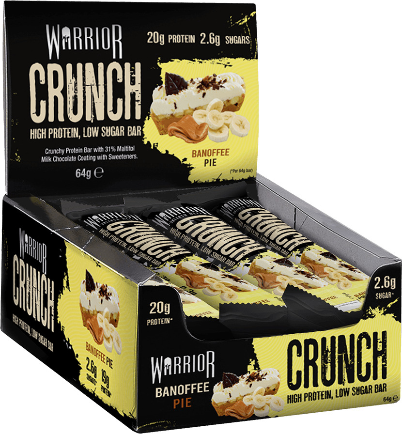 Warrior Crunch Μπάρα με 20gr Πρωτεΐνης & Γεύση Banoffee Pie 12x64gr ...