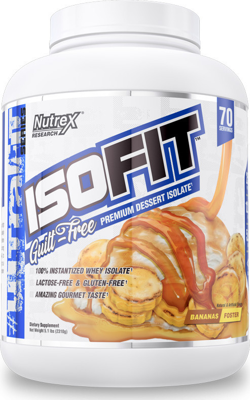 Nutrex IsoFit 100% Whey Protein Isolate 2317gr Banana Foster | Skroutz.gr