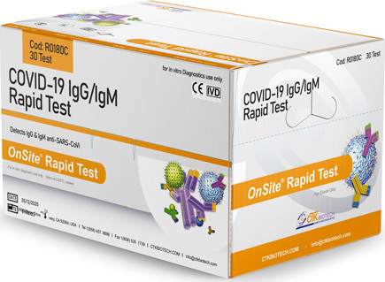 CTK Biotech OnSite Rapid Test Covid-19 IgG/IgM 30τμχ Διαγνωστικό Τεστ ...