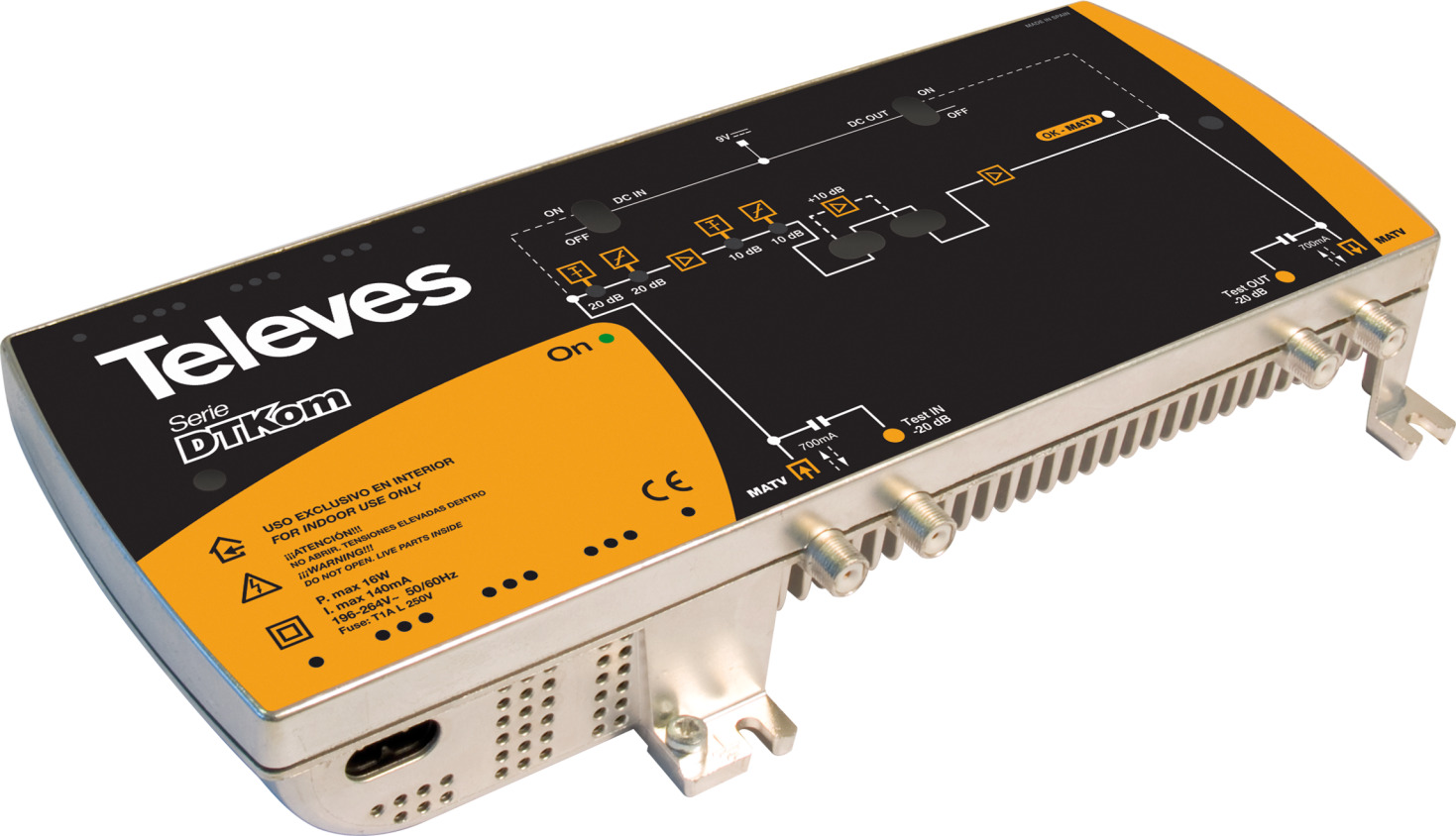 Televes Dtkom Line Broadband Multiband Amplifier 1 Input Ενισχυτής ...