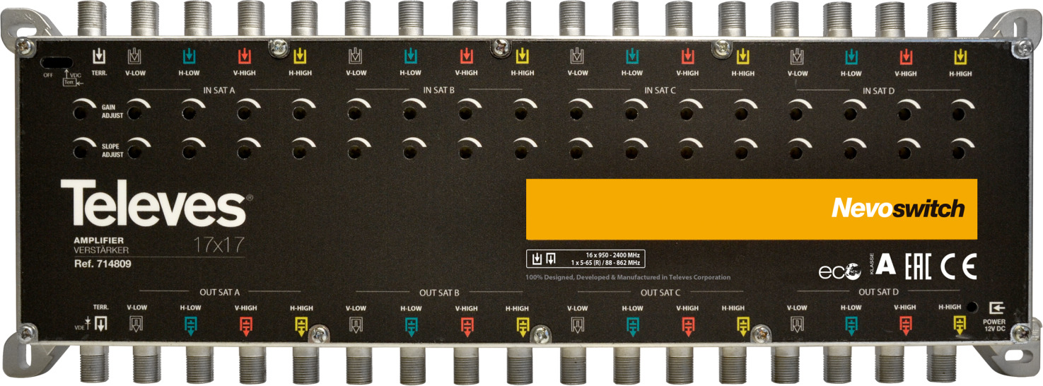 Televes Nevoswitch Amplifier 17 Inputs Πολυδιακόπτης | Skroutz.gr
