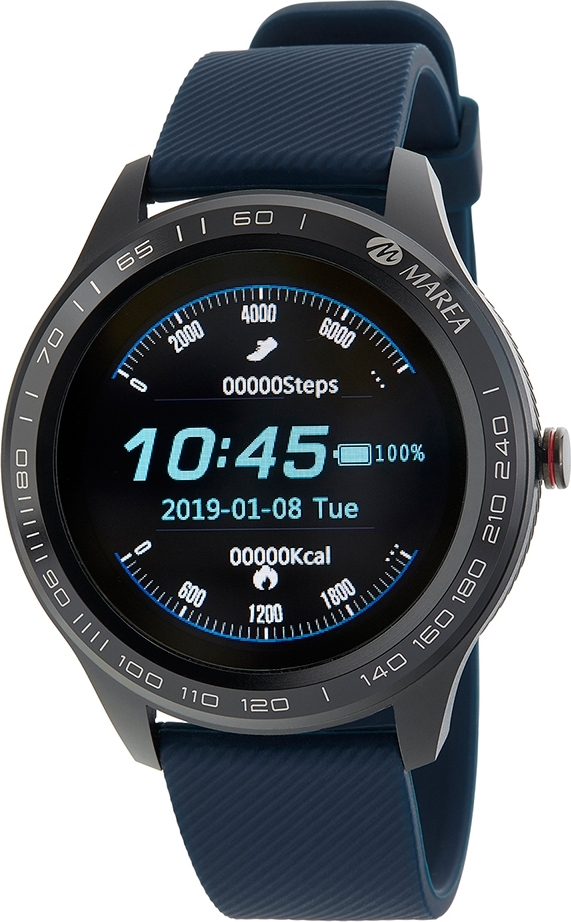Marea B60001 47mm Smartwatch με Παλμογράφο (Μπλε/Μαύρο) | Skroutz.gr