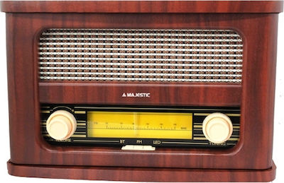Majestic WR-142 BT AX Retro Επιτραπέζιο Ραδιόφωνο Επαναφορτιζόμενο με ...