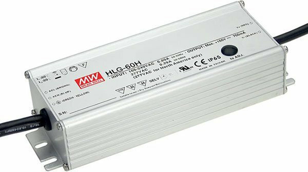 Dimmable Τροφοδοτικό LED Στεγανό IP67 Ισχύος 70W με Τάση Εξόδου 50-100V HLG-60H-C700B Mean Well ...