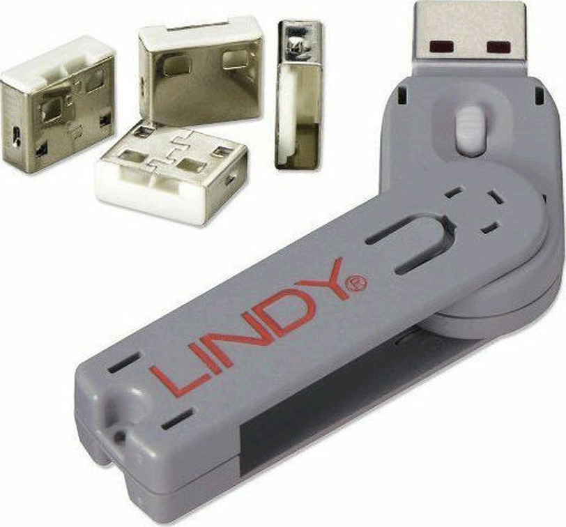 Lindy USB Port Blocker 1 key + 4x blocks (40454) | Skroutz.gr