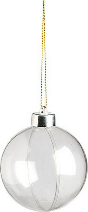 JK Home Decoration Χριστουγεννιάτικη Κρεμαστή Μπάλα Πλαστική Διάφανη ...