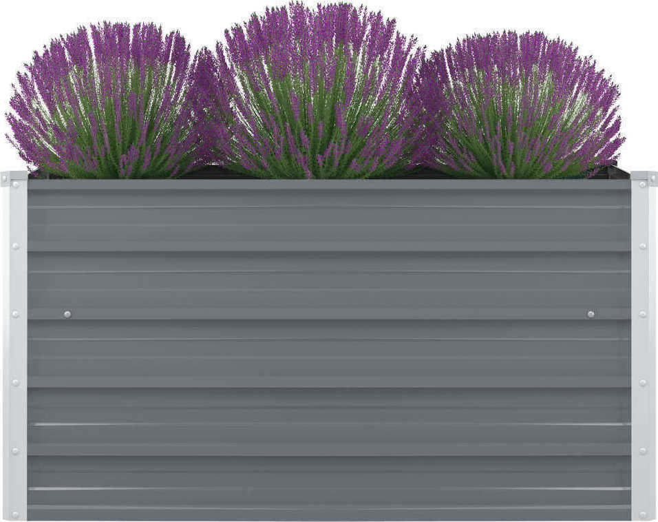 vidaXL Ζαρντινιέρα Μεταλλική Γκρι 100x100x45cm 47022 | Skroutz.gr