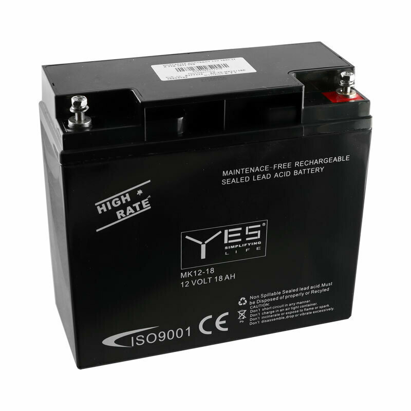 Yes Power ΜΚ12-18 Μπαταρία UPS με Χωρητικότητα 18Ah και Τάση 12V ...