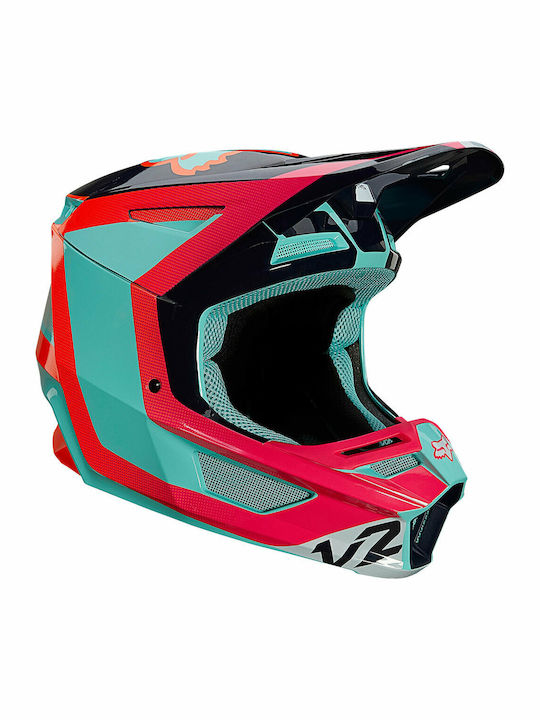 Fox V2 Voke Aqua Κράνος Μηχανής Motocross | Skroutz.gr
