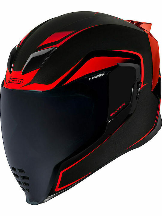 Icon Airflite Crosslink Red Κράνος Μηχανής Full Face 1450gr με Sunvisor ...