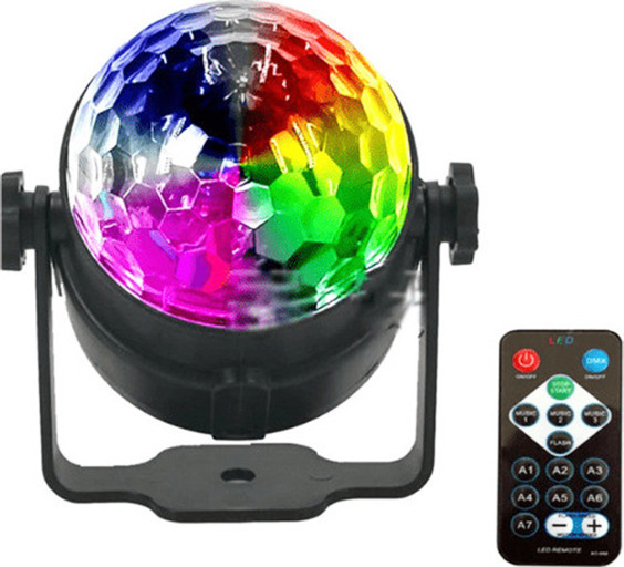Magic Ball 7 Color Strobe Διακοσμητικό Φωτιστικό με Φωτισμό RGB Party ...