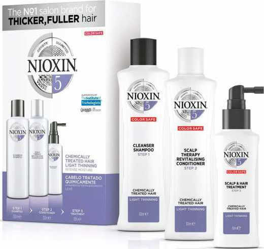 Nioxin System 5 Color Safe Σετ κατά της Τριχόπτωσης με Σαμπουάν και ...