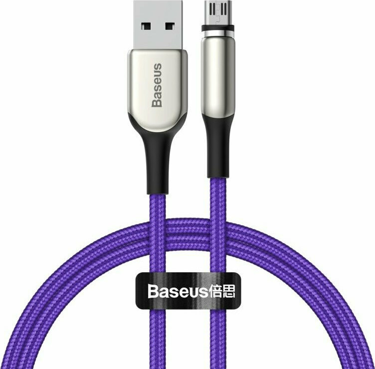 Baseus Braided / Magnetic USB 2.0 to micro USB Cable Μωβ 1m (CAMXC-H05 ...