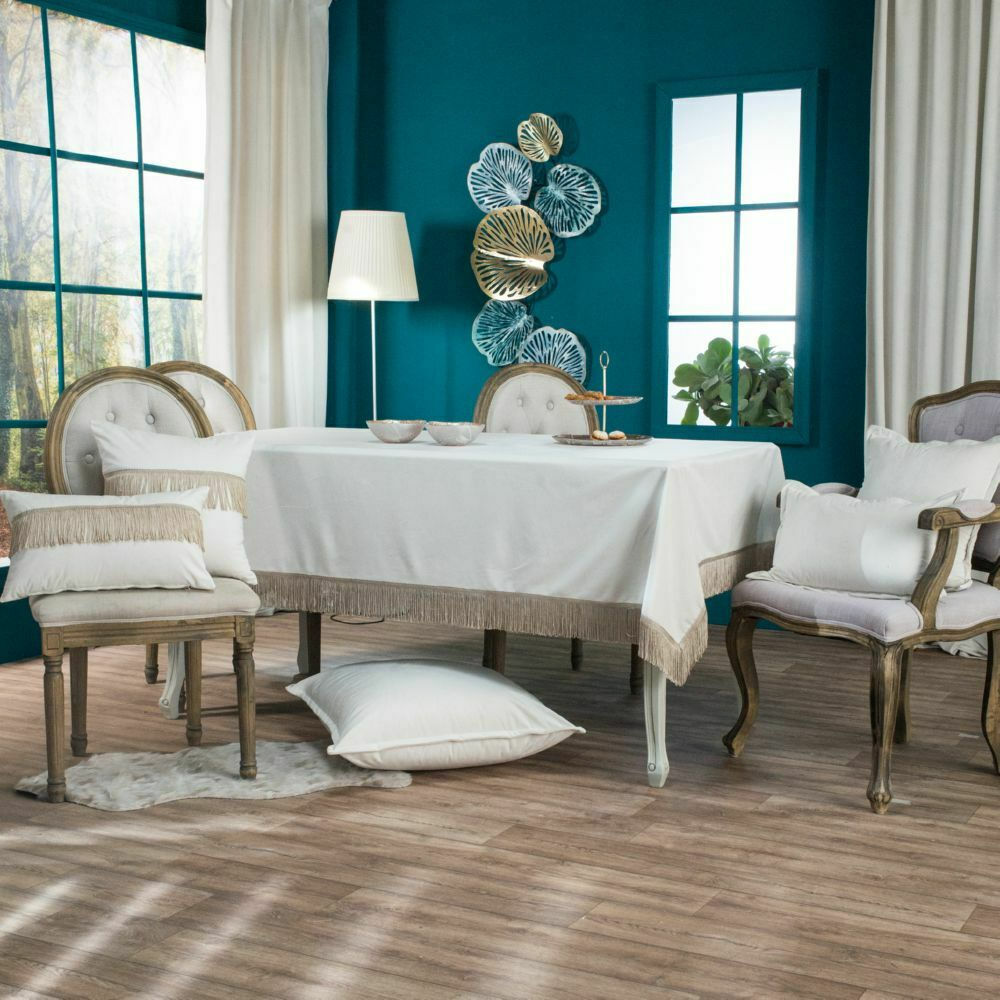 Teoran Καρέ Τραπεζομάντηλο Velvet με Κρόσι 01 90x90εκ. 52010649 ...