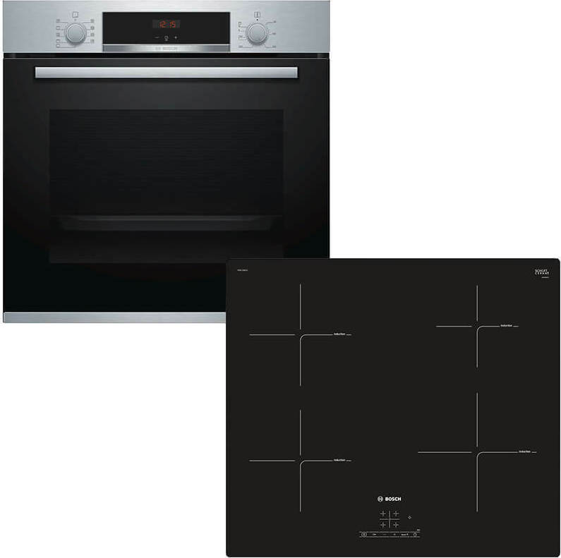 Bosch HBA534ES0 + PIE611BB1E Φούρνος άνω Πάγκου 71lt με Επαγωγικές ...