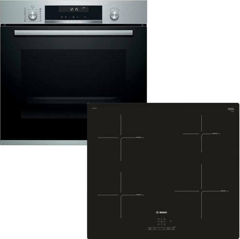 Bosch HBG5780S6 + PIE611BB1E Φούρνος άνω Πάγκου 71lt με Επαγωγικές ...