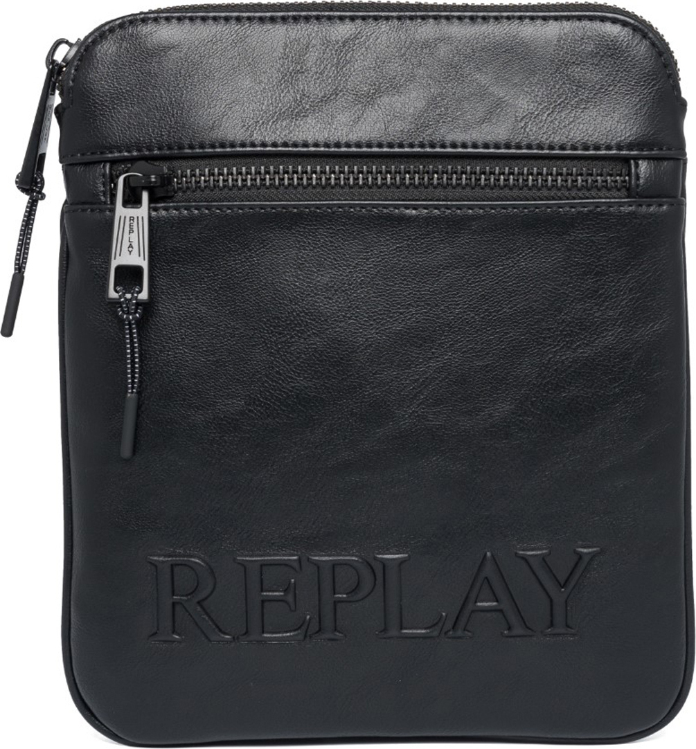 Replay Δερμάτινη Ανδρική Τσάντα Ώμου / Χιαστί σε Μαύρο χρώμα FM3497.000 ...