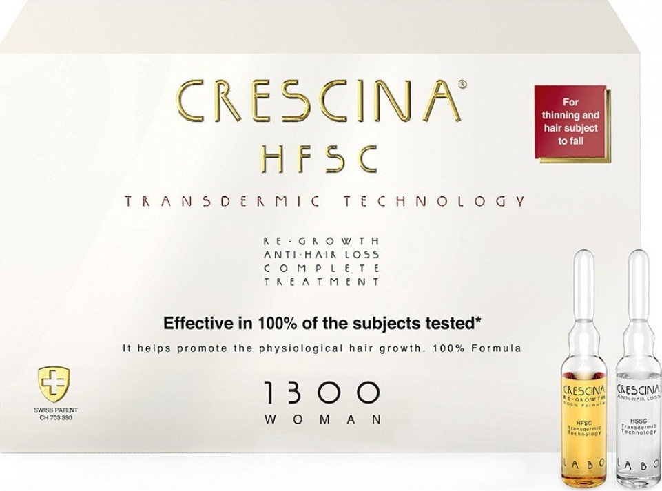 Labo Crescina Transdermic Re-Growth HFSC a Αμπούλες Μαλλιών κατά της ...