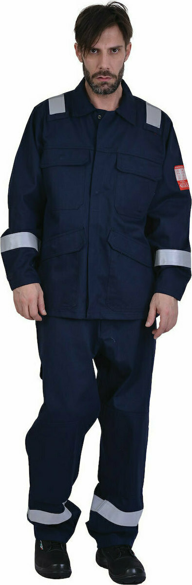 Ergo Bizflame Plus FR25 Μπουφάν Εργασίας Ανακλαστικό Μπλε Πυρίμαχο ...