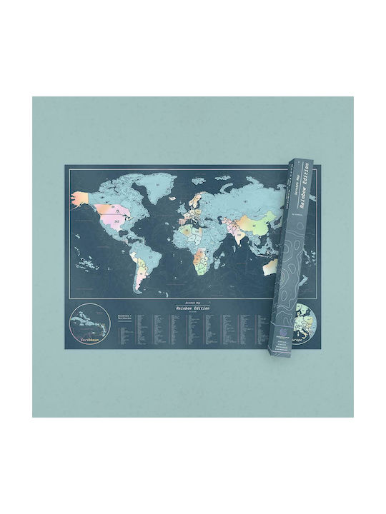 Luckies Scratch Map για Διακόσμηση Γραφείου 82.5x59.4x59.4εκ. | Skroutz.gr